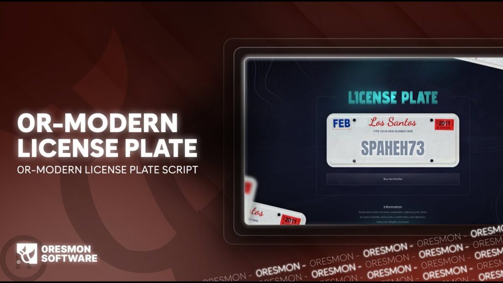 Modern License Plate for FiveM | FiveMX